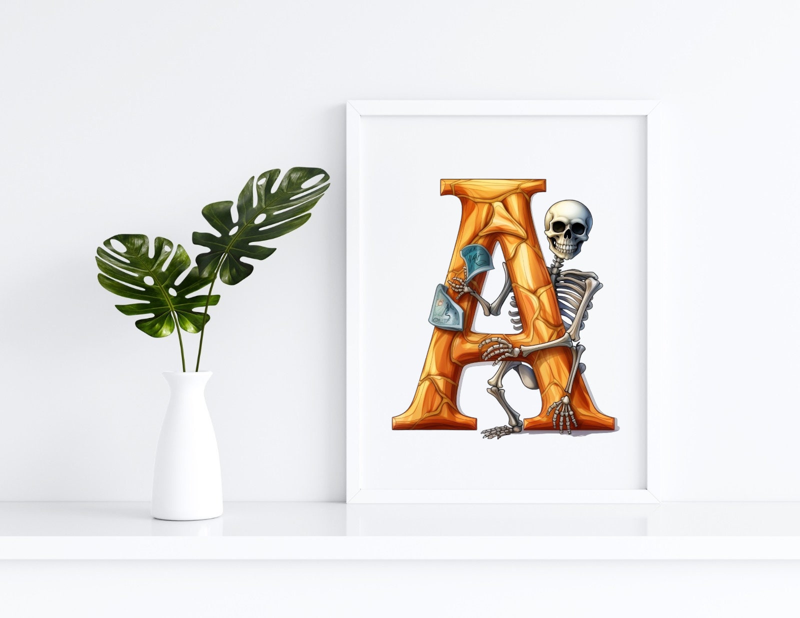 Skeleton Alphabet Clipart, Transparent Background, High Quality ...