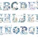 Watercolor Baby Cat Alphabet Clipart, PNG Individual Images on ...