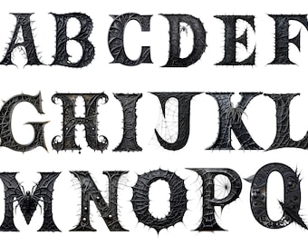 Halloween Spider Web Banner – Alphabet & Number Digital Cut Files (eps ...