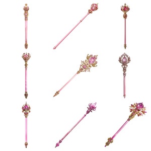 Pink Royal Scepter Clipart, Regal Clipart, PNG Individual Images on ...