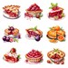 Watercolor Fruit Pies Clipart, PNG Individual Images on Transparent ...