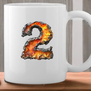 Watercolor Lava Numbers Clipart, PNG Individual Images, Commercial Use ...