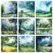 Watercolor Rain Landscapes Clipart, Beautiful Nature PNG Individual ...