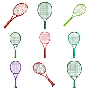 30 Tennis Rackets Clipart, Sports Clipart, PNG Individual Images on ...