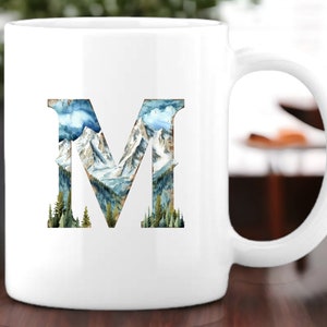 Watercolor Mountain Alphabet Clipart, PNG Individual Images on ...