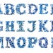 Watercolor Floral Blue Alphabet Clipart , Floral Alphabet, Transparent ...