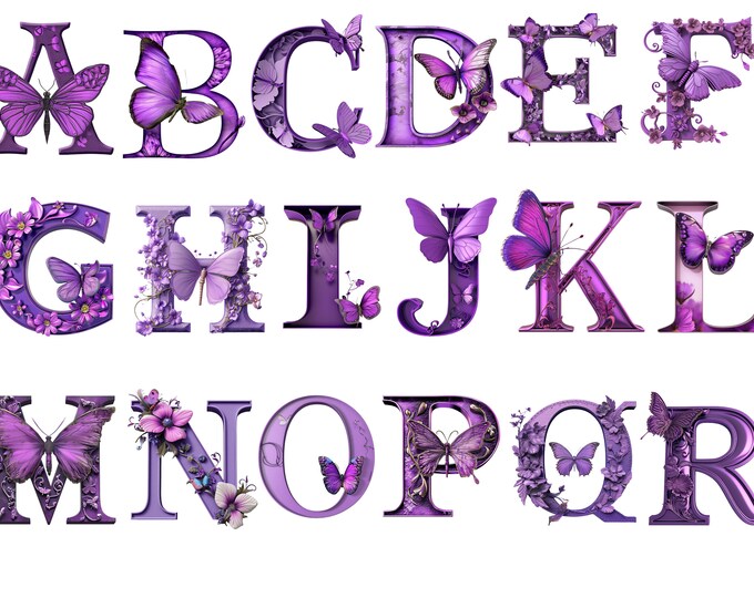 Butterfly Alphabet PNG, Butterfly Letters, Butterfly Clipart, Butterfly ...