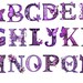 Violet Butterflies Alphabet, Butterflies Letter Instant Download for ...