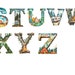 Camping Alphabet Clipart, PNG Individual Images on Transparent ...