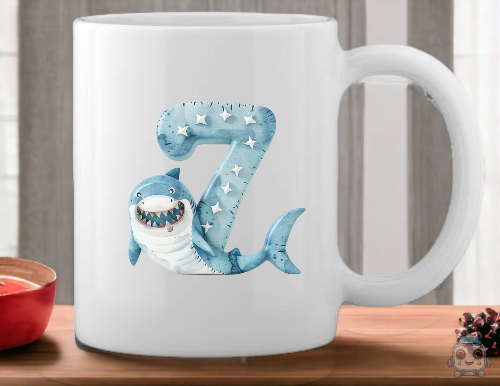 Watercolor Cute Shark Numbers Clipart, Shark Clipart, PNG Individual ...