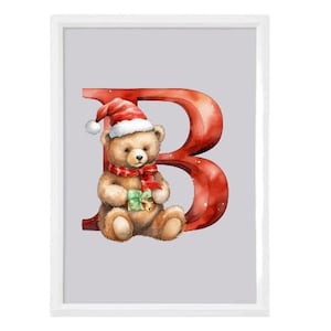 Christmas Bear Alphabet, Letters Png, Alphabet Png, Instant Download ...