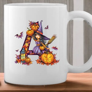 Halloween Witch Alphabet Watercolor Clipart, Halloween Clipart, PNG ...