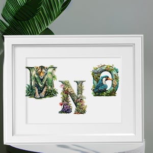 Jungle FONT Png, Jungle Alphabet Png, Jungle Png Cut Files for Cricut ...