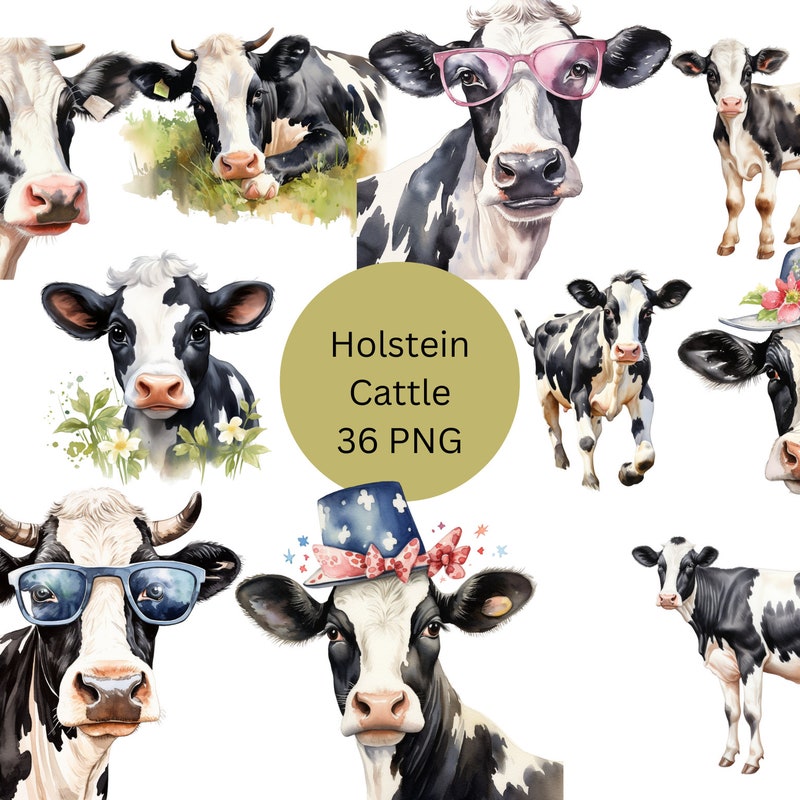 Holstein Cow Art - Etsy Canada