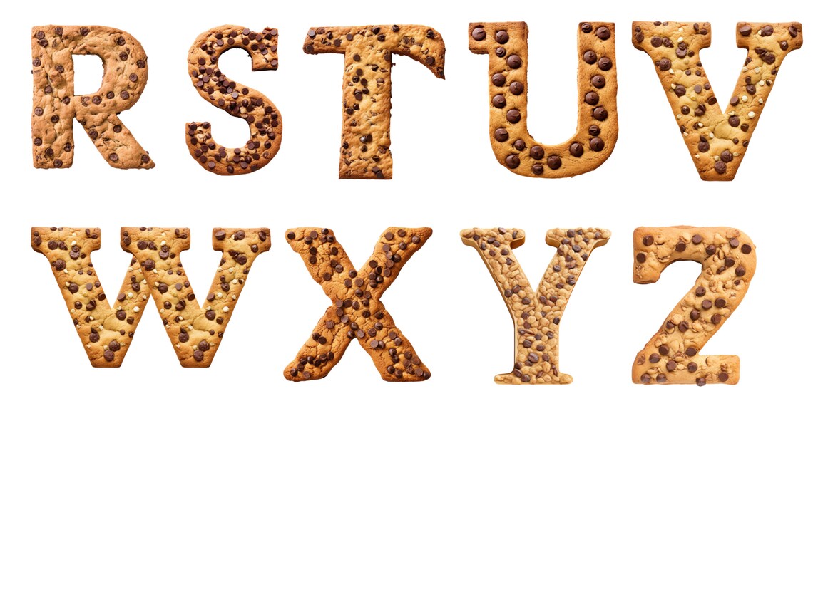 Cookies Alphabet Clipart , Alphabet, Transparent Background, High ...