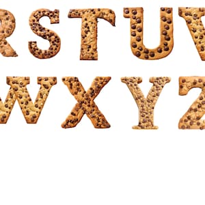 Cookies Alphabet Clipart , Alphabet, Transparent Background, High ...