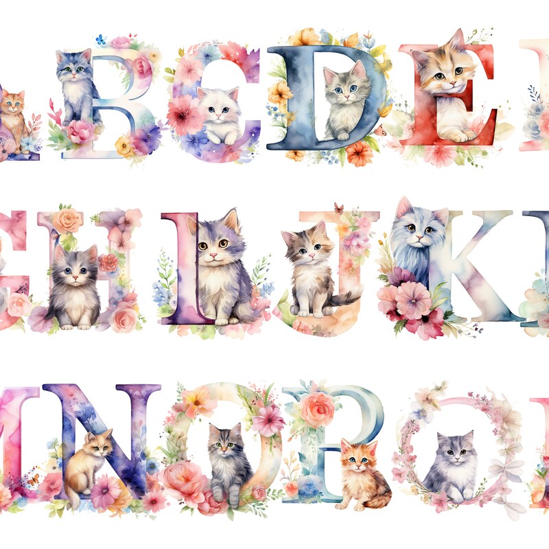 Cat Alphabet - Etsy