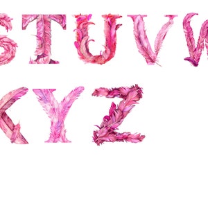 Feathers Alphabet, Letters Png, Alphabet Png, Instant Download for ...
