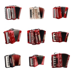 Accordions Clipart, PNG Digital Files on Transparent Background ...