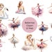 Watercolor Ballerinas Clipart, PNG Digital Files on a Transparent ...