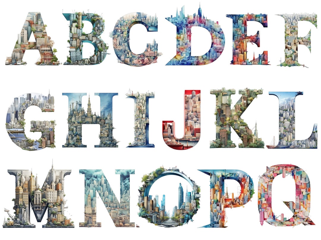 City Alphabet Clipart , Alphabet, Transparent Background, High Quality ...
