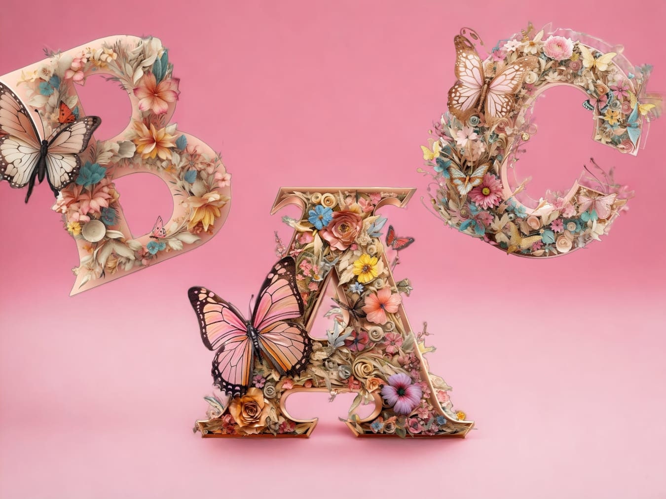 Butterfly Alphabet Cliparts 26 Beautiful PNG Images - Etsy