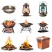 Camping Clipart, PNG Individual Images on Transparent Background ...