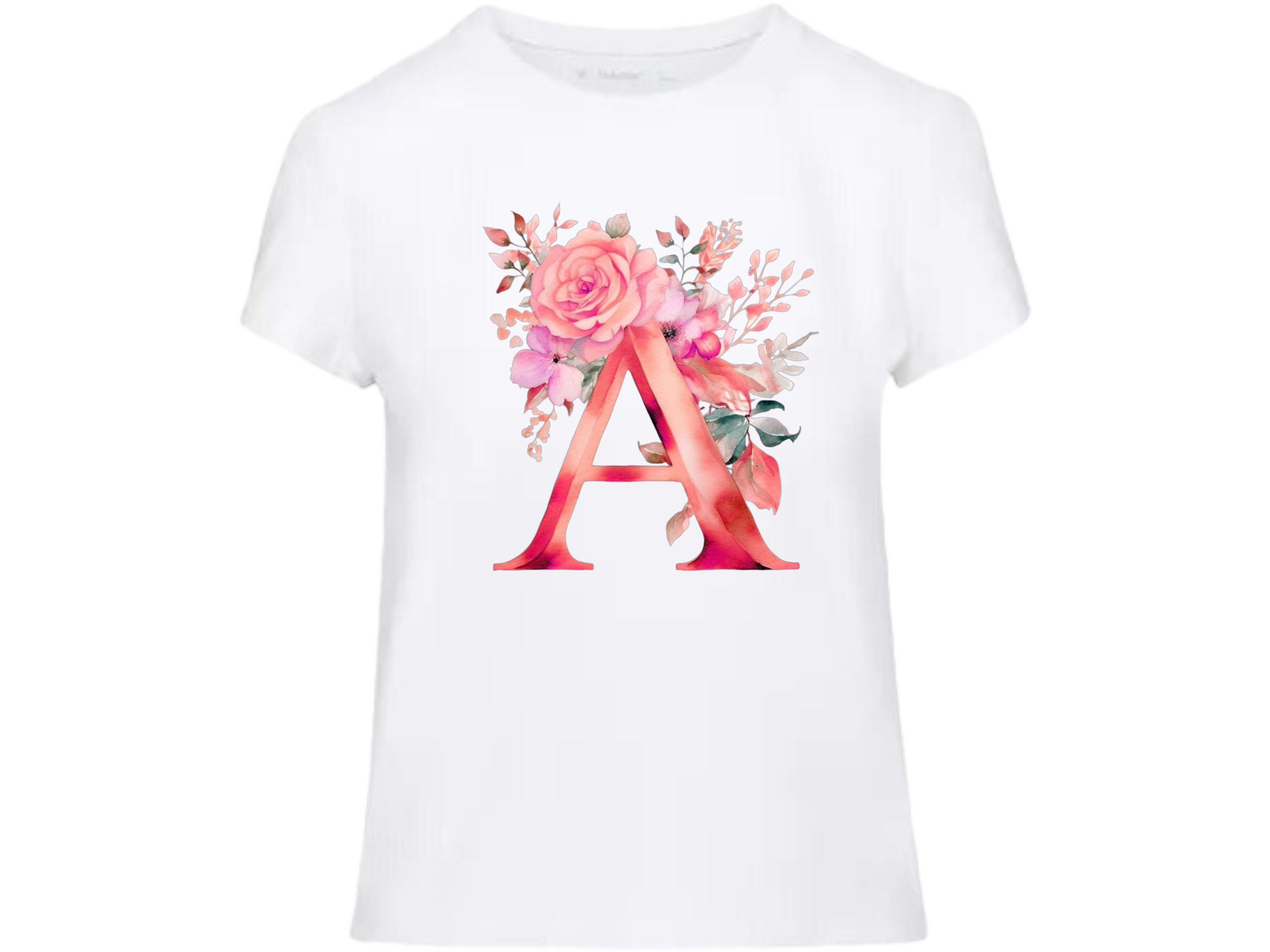 Red Floral Alphabet Watercolor, Transparent Background, High Quality ...
