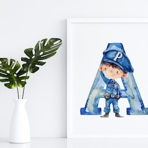 Policeman Alphabet, Letters Png, Alphabet Png, Instant Download for ...