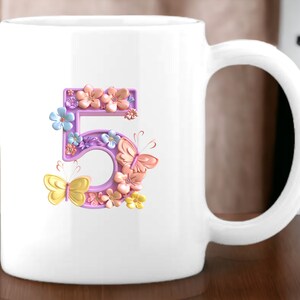 Pastel Butterflies Numbers, Pastel Numbers, Instant Download for ...