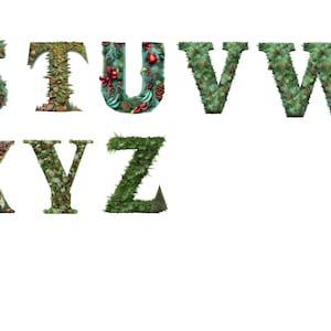 Christmas Tree Alphabet, Trees Png, Alphabet Png, Instant Download for ...