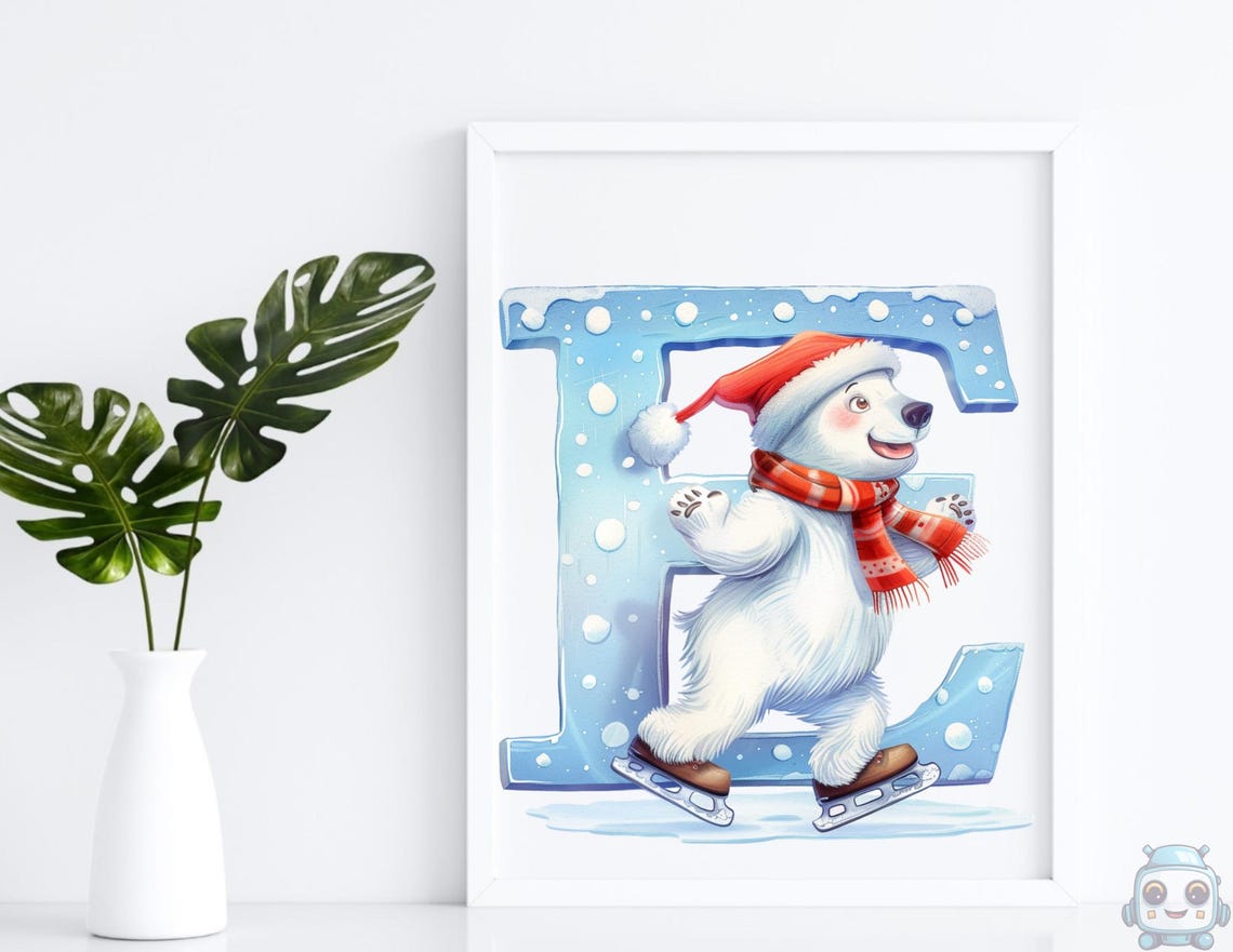 Winter Wonderland Alphabet - Adorable Polar Bear Letters for Festive ...