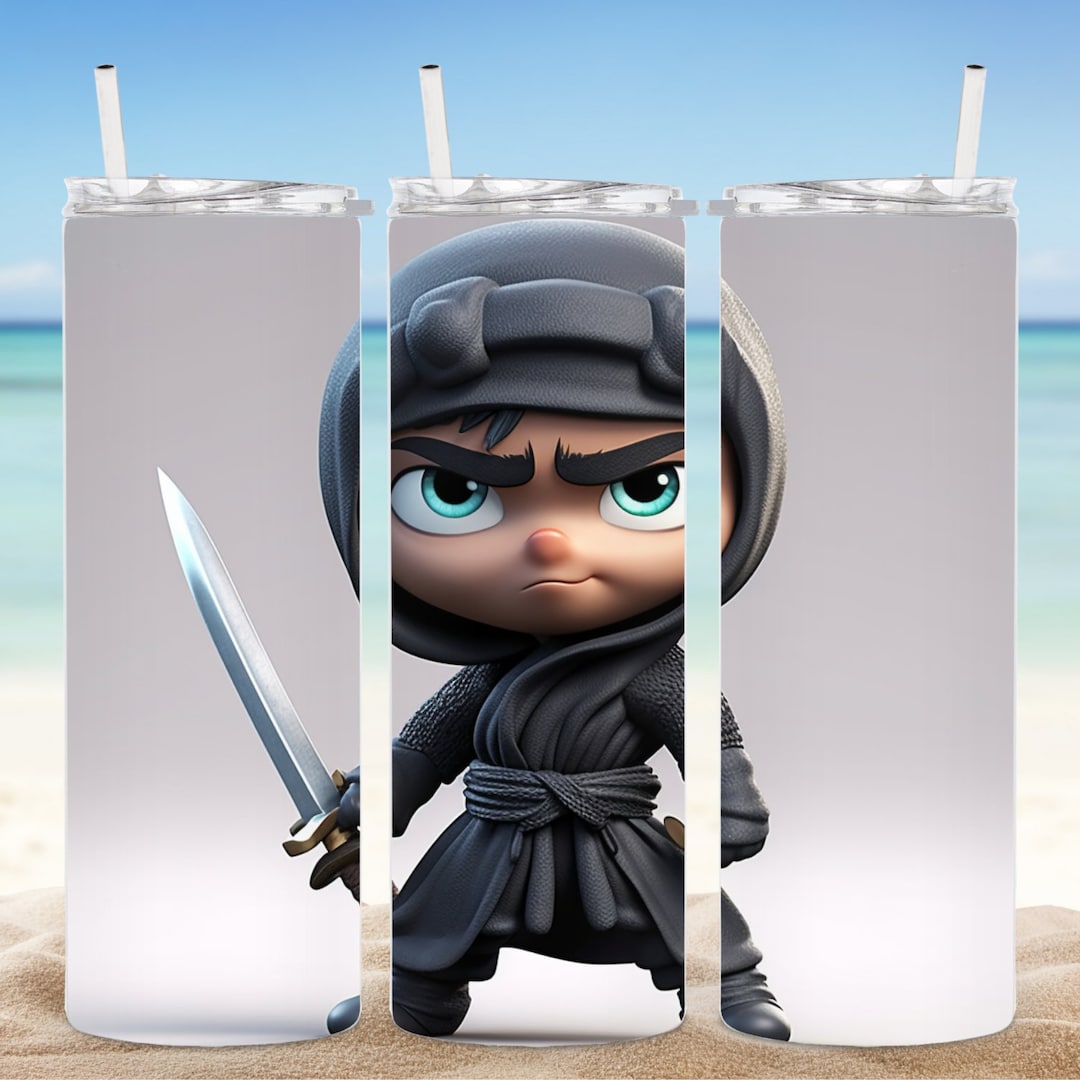 Cute Animated Ninja, Printable Tumbler Design, 20 Oz Tumbler ...