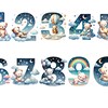 Watercolor Celestial Alphabet Clipart, PNG Individual Images on ...