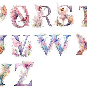 Fairy Alphabet, Transparent Background, High Quality, Clipart, 12x12 ...