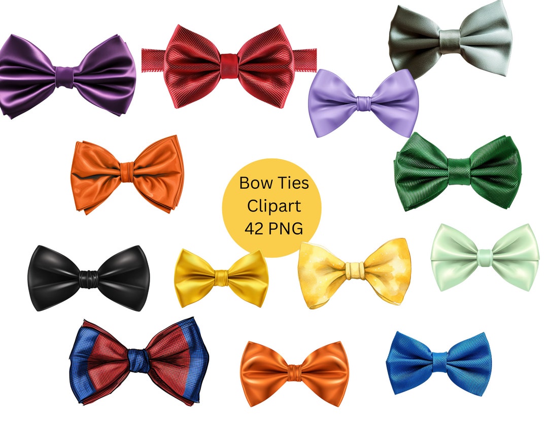 Bow Ties Clipart, PNG Digital Files on Transparent Background ...
