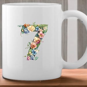 Floral Watercolor Number Clipart Set - Elegant Pastel Flower Numbers ...