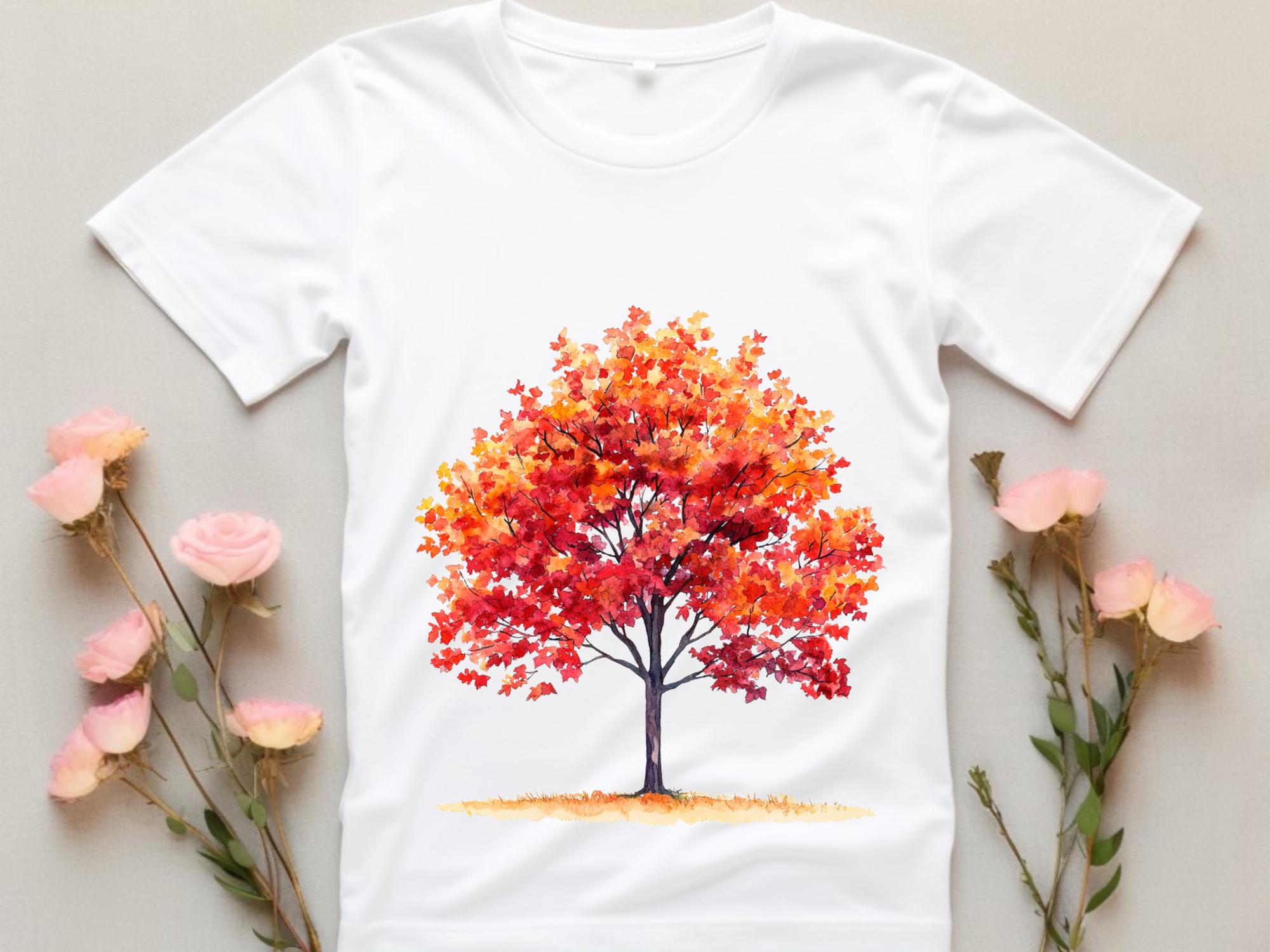 Watercolor Autumn Tree Clipart | 36 PNG Individual Images on ...