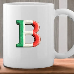 Watercolor Italian Flag Alphabet Clipart, PNG Individual Images on ...