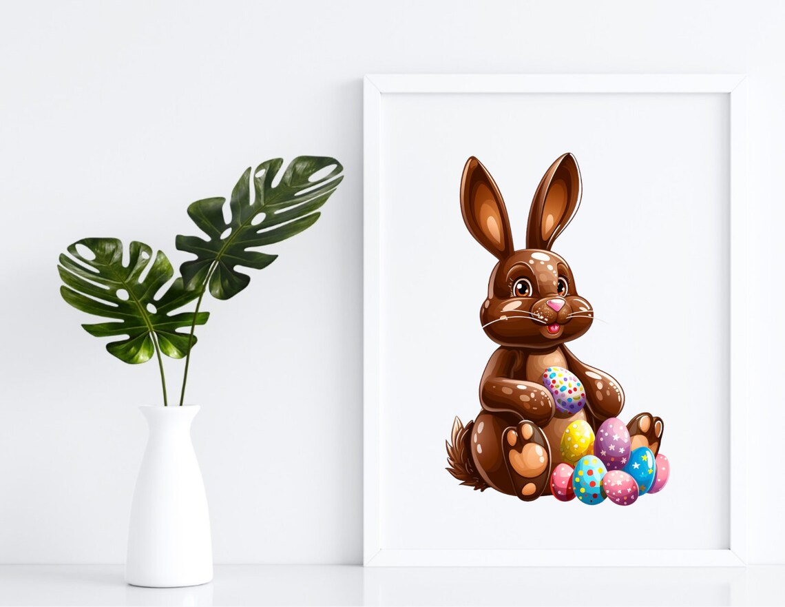 Clipart Chocolate Easter Bunny, in PNG for Commercial Use Instant ...
