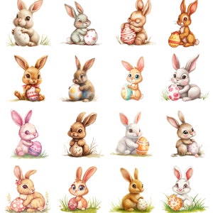 Clipart Bunny and Egg, Easter, in PNG for Commercial Use Instant ...