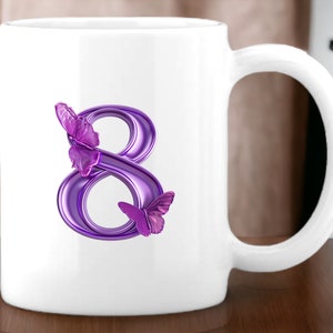 Violet Butterflies Numbers, Violet Numbers, Instant Download for ...