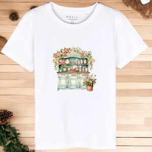 Watercolor Floral Kitchen Clipart, PNG Digital Files on a Transparent ...