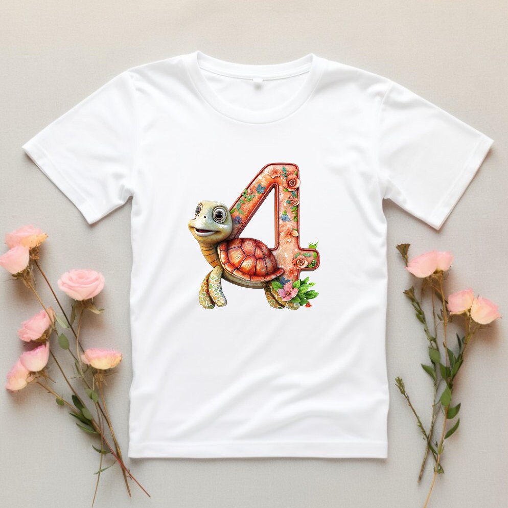 Watercolor Turtle Numbers, Turtle Numbers, Instant Download for ...