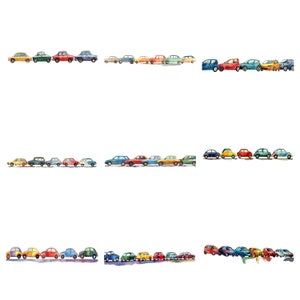 20 Car Borders Watercolor Clipart, Border Clipart, PNG Individual ...