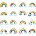 Watercolor Rainbow Clipart, PNG Digital Files on Transparent Background ...