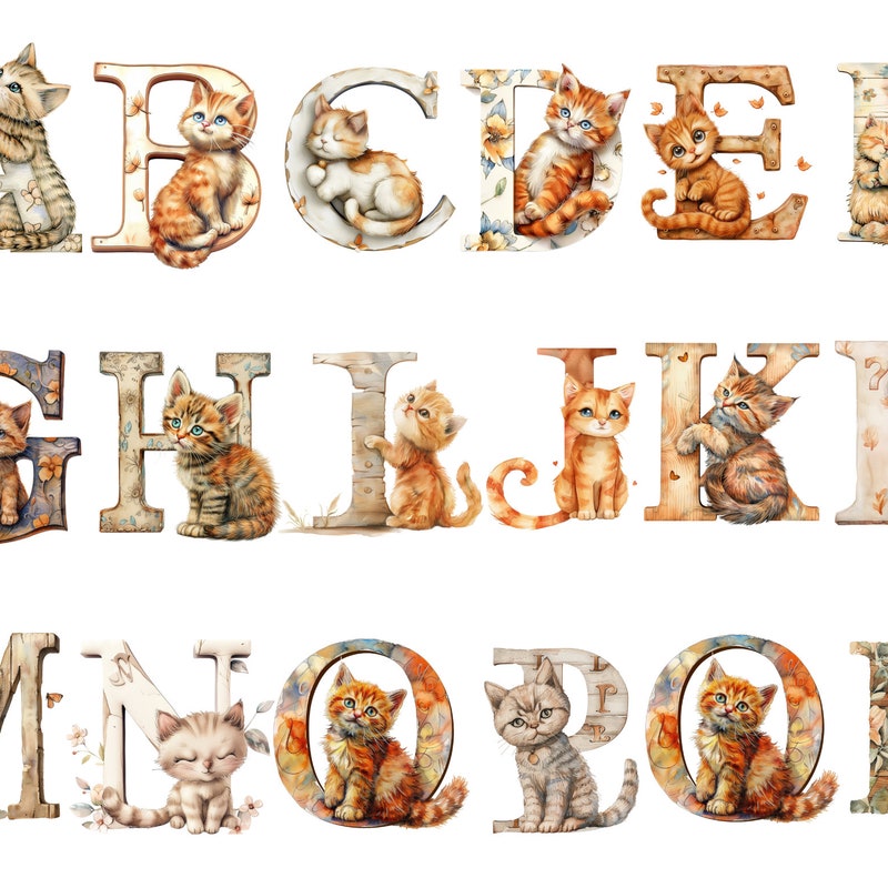 Cat Letters - Etsy