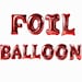 Red Foil Balloon Alphabet Clip Art - Digital Instant Download Graphics ...