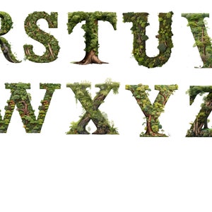 Trees Alphabet Clipart , Alphabet, Transparent Background, High Quality ...