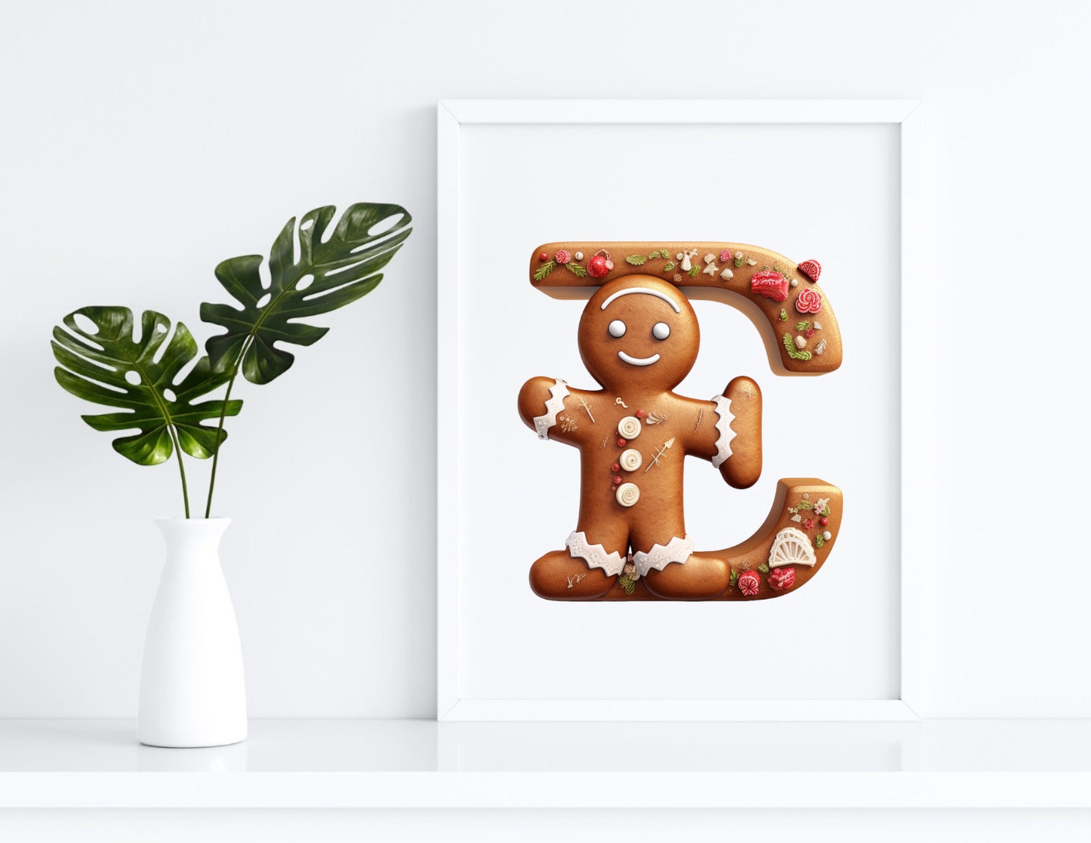 Gingerbread Christmas Alphabet, Letters Png, Alphabet Png, Instant ...
